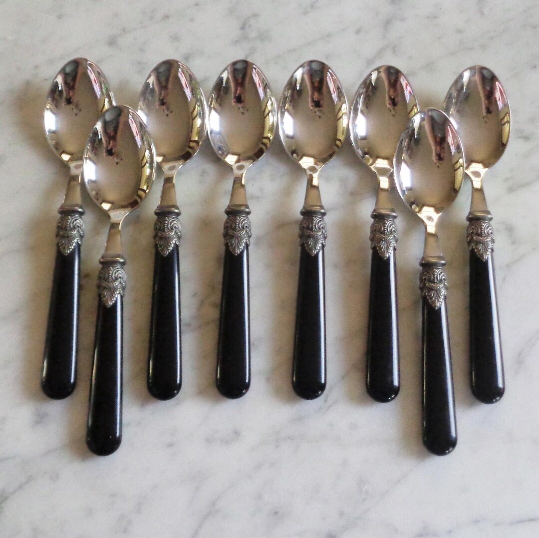 8 Versailles EME Inox Italy 18/10 Stainless Black 7 Inch Teaspoons - Etsy