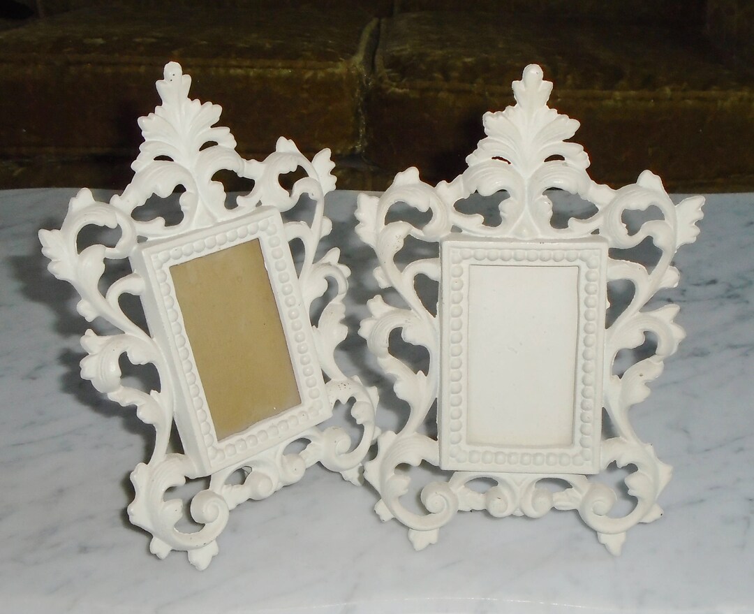Picture Frames Cast Metal JM54 Iron Art Decorative - 8 1/4x5.5in, Holds ...