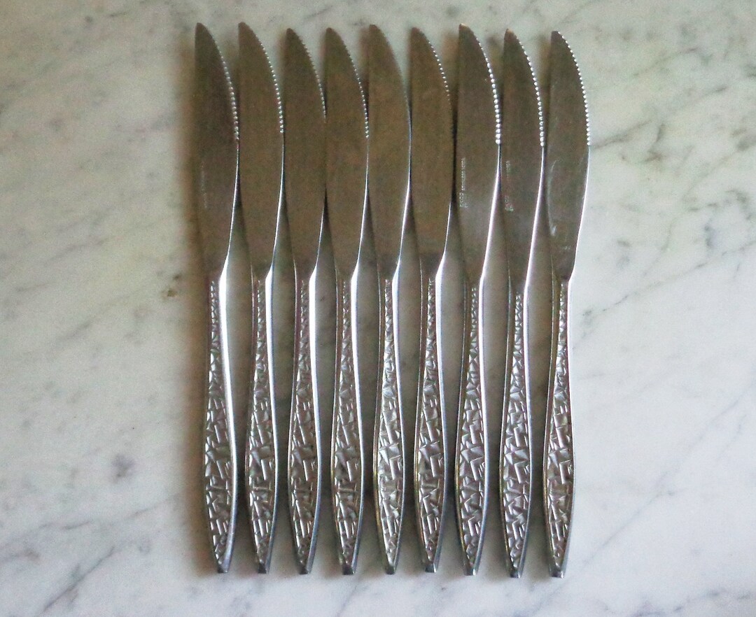 Ekco Eterna Balboa Stainless Japan 8 1/2 Inch Set of 9 Dinner Knives - Etsy