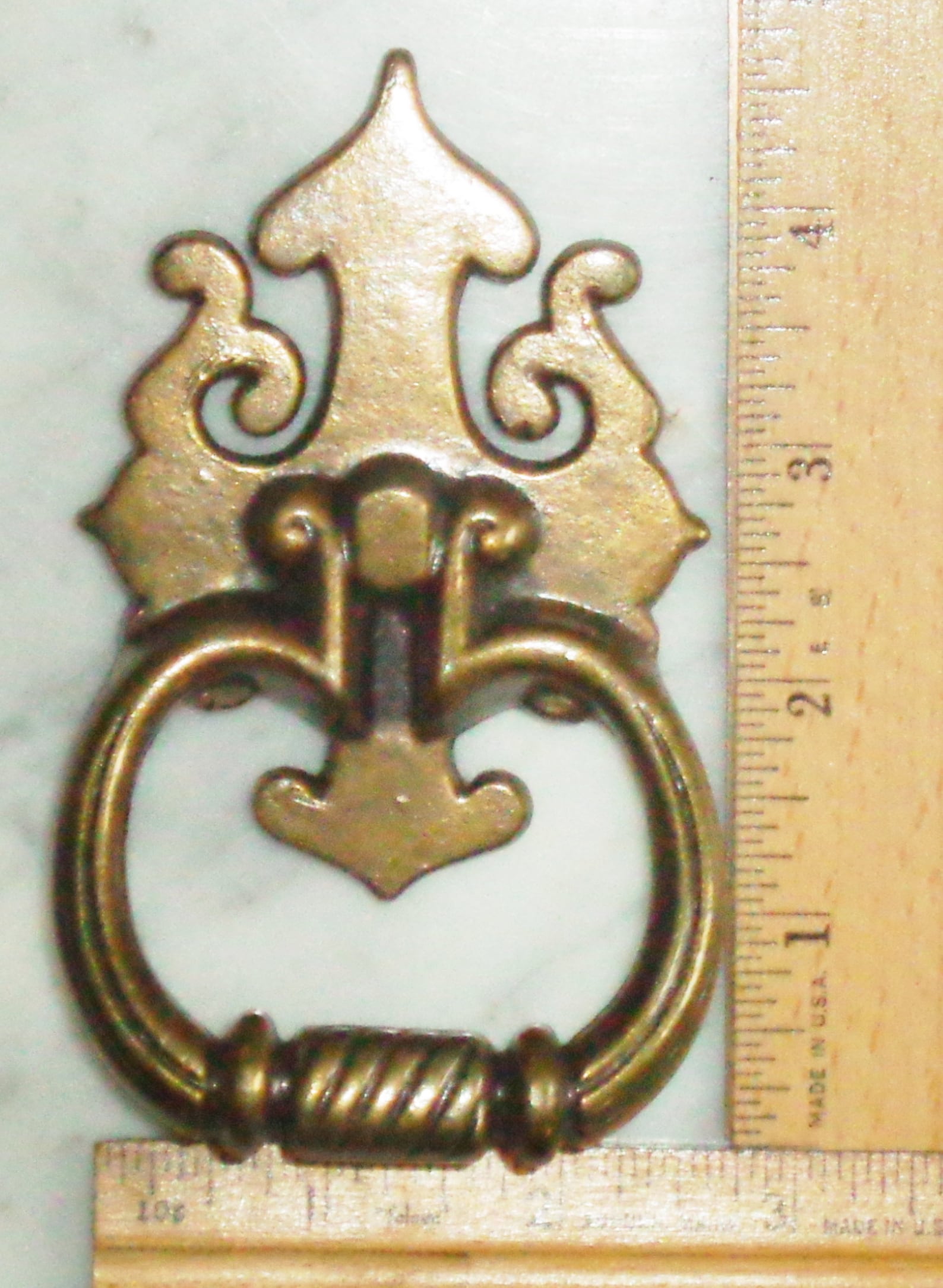 National Lock Co Spade Tip Colonial Carriage House Drop Ring Bail Set ...