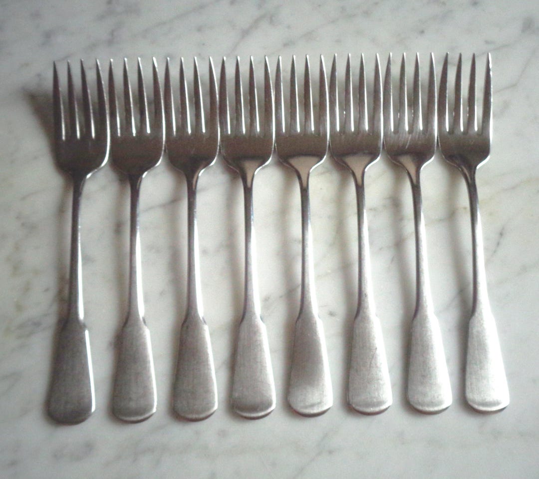 8 Oneida USA Colonial Boston Minute Men Stainless 6 3/4 Inch Salad ...