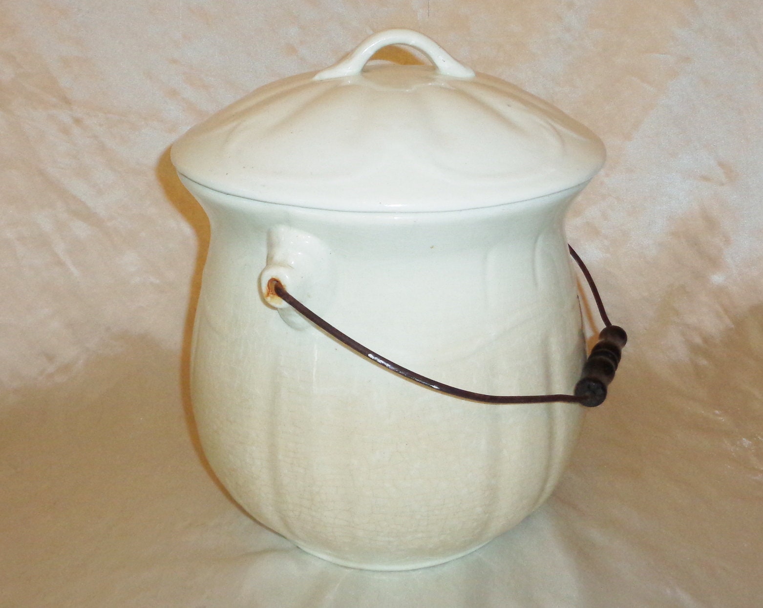 19th Century Antique Ironstone Master Waste Container Chamber Slop Pot ...
