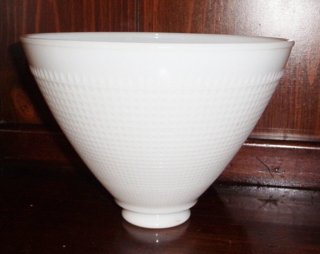 8 X 5 3/4 Torchiere Milk Glass Corning Lamp Diffuser Shade Stiffel ...