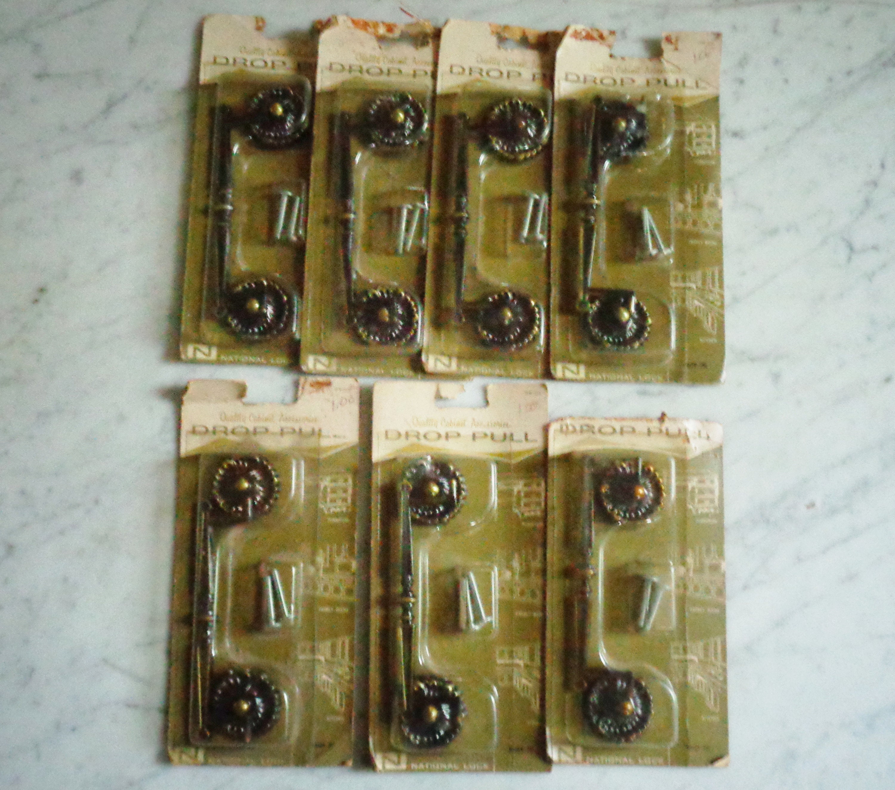 National Lock Drop Pulls Brass Bail & Post Cabinet Door Drawer - Etsy