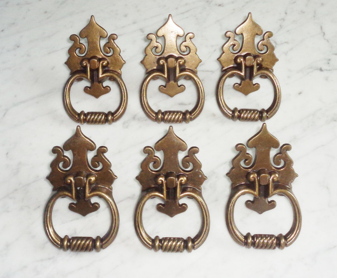 National Lock Co Spade Tip Colonial Carriage House Drop Ring Bail ...