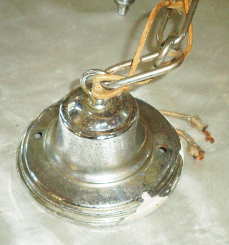 Chrome Ceiling Light Fixture W 5 Optic Glass Light Diffuser - Etsy