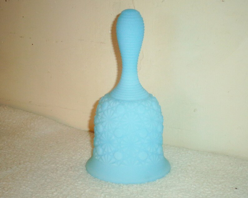 Fenton Baby Blue Daisy & Button Pattern Dinner Bell Vintage - Etsy