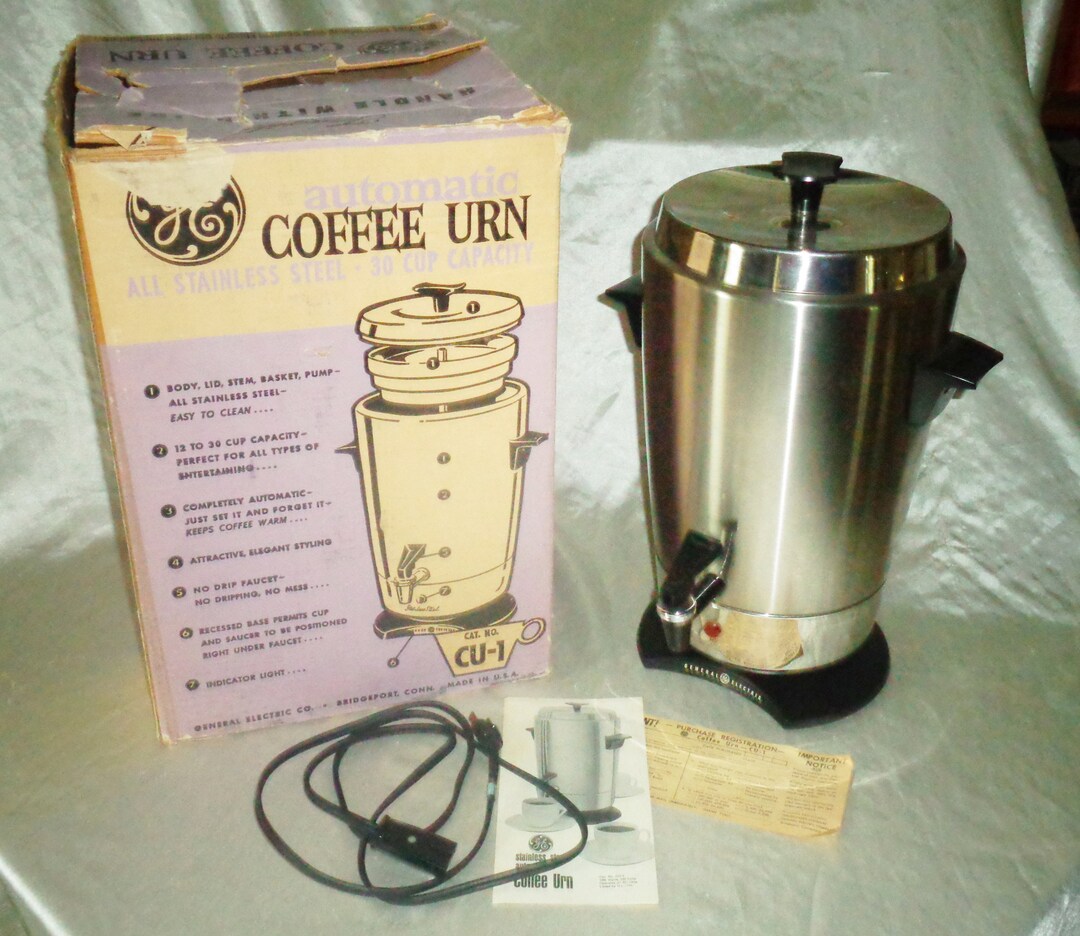 Vintage GE Percolator Coffee Maker 12-30 Cup Automatic Coffee Urn in ...