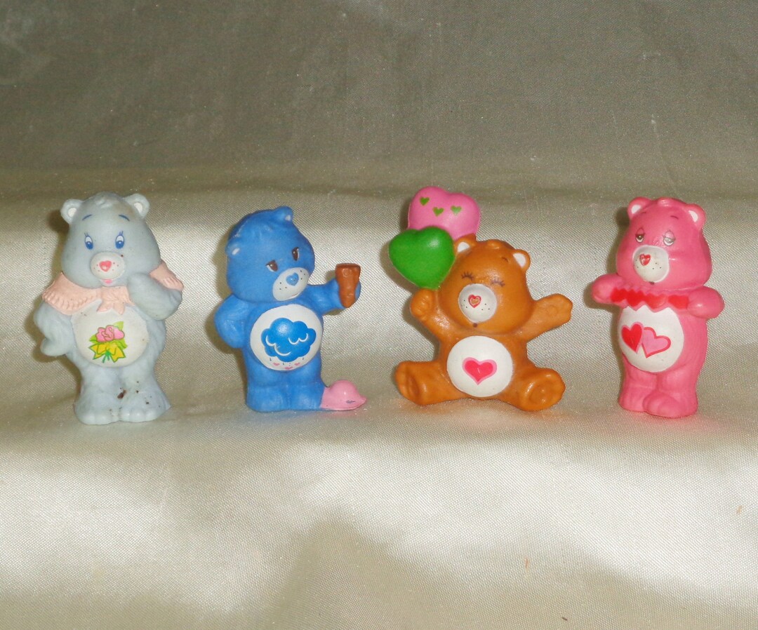 4 Vintage 1983-84 Care Bear Figures Grumpy Tenderheart - Etsy