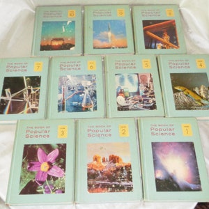 Complete 10 Volume 1963 Grolier Book of Popular Science Encyclopedia ...