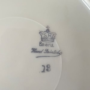 Antique PSAG Bavaria Hand Painted Floral 8 Inch Set of 4 Serving Plates ...