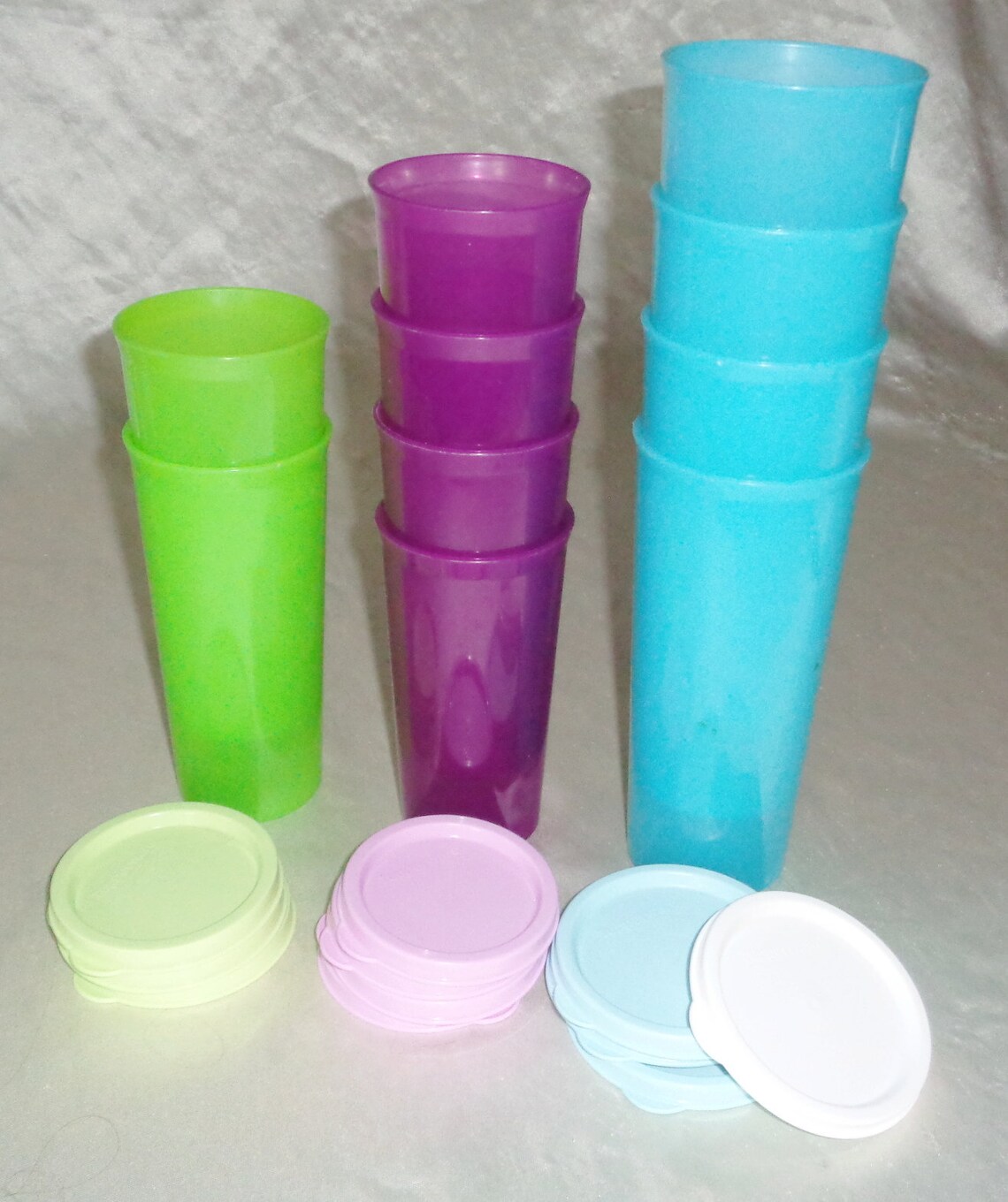 10pc Tupperware Tumblers Glasses Cups Lot 5107L 6379A & - Etsy