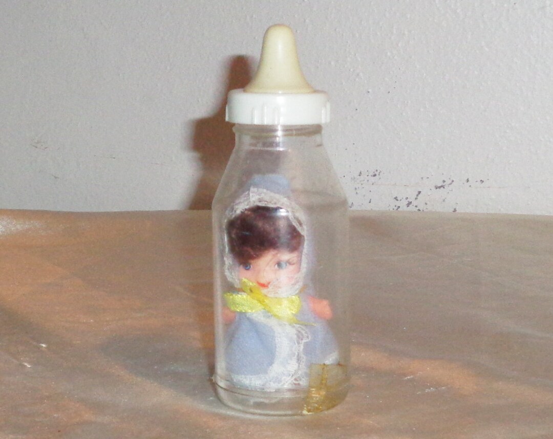 Pee Wee Liddle Kiddle Clone in Bottle 1960-1970s Hong Kong Purple Doll ...
