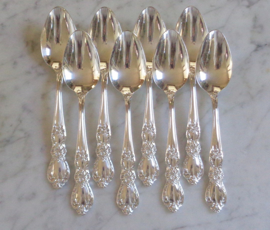 1847 Rogers IS Silver Plate Heritage 7 3/8 Inch Set of 8 Table Soup ...