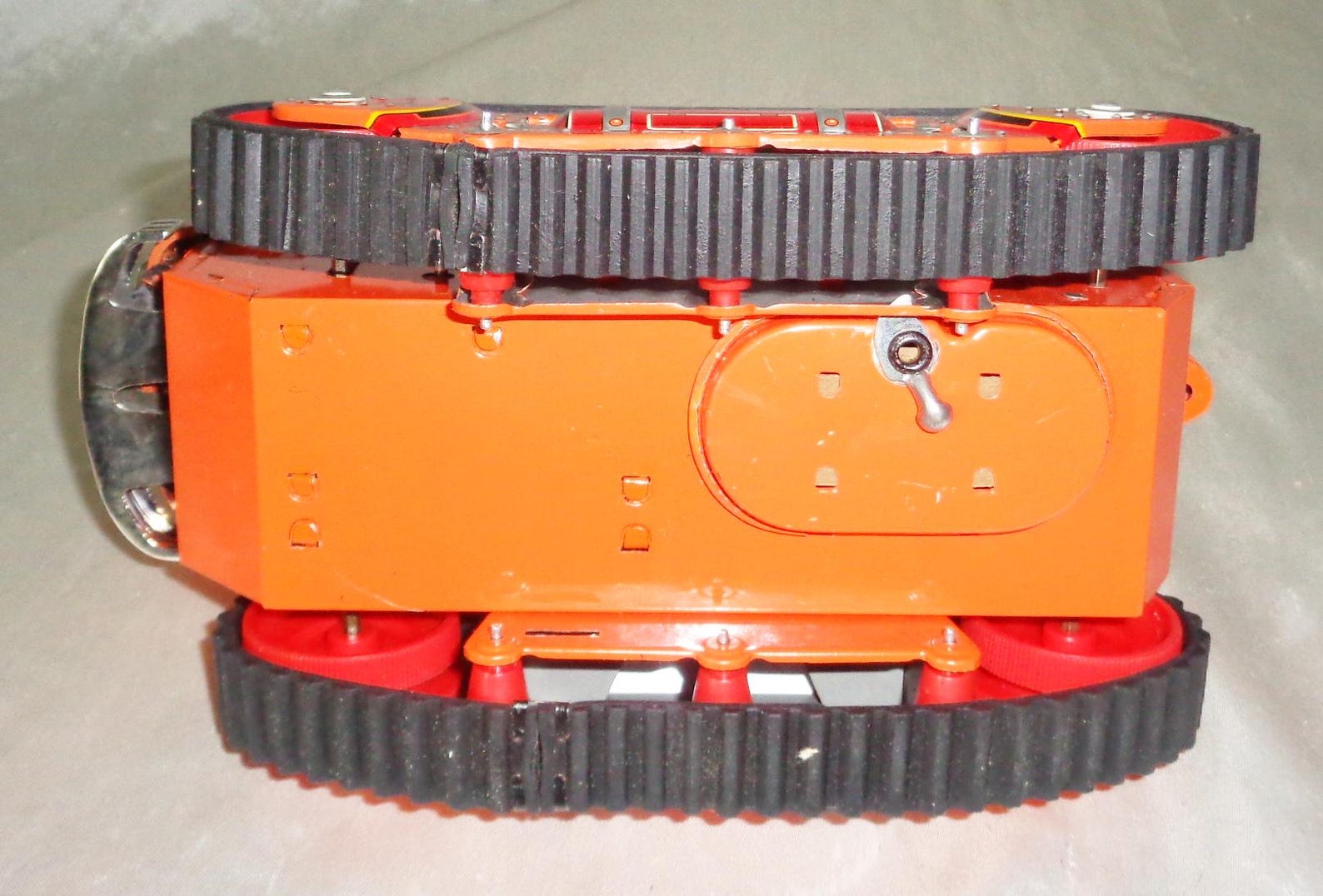 Working 1950s Namura Orange Piston Tractor Battery Operated Tin Toy in ...