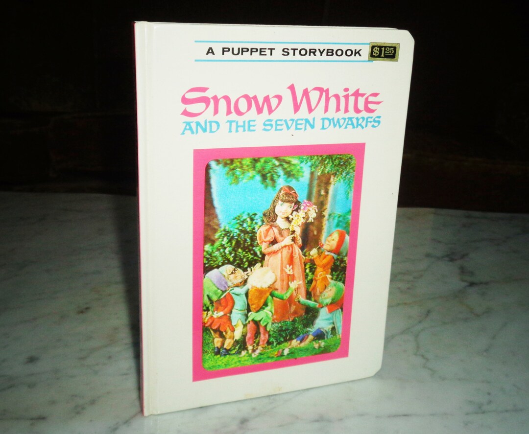 3-D Card Cover Puppet Story Book "snow White and the Seven Dwarfs" 1968 ...