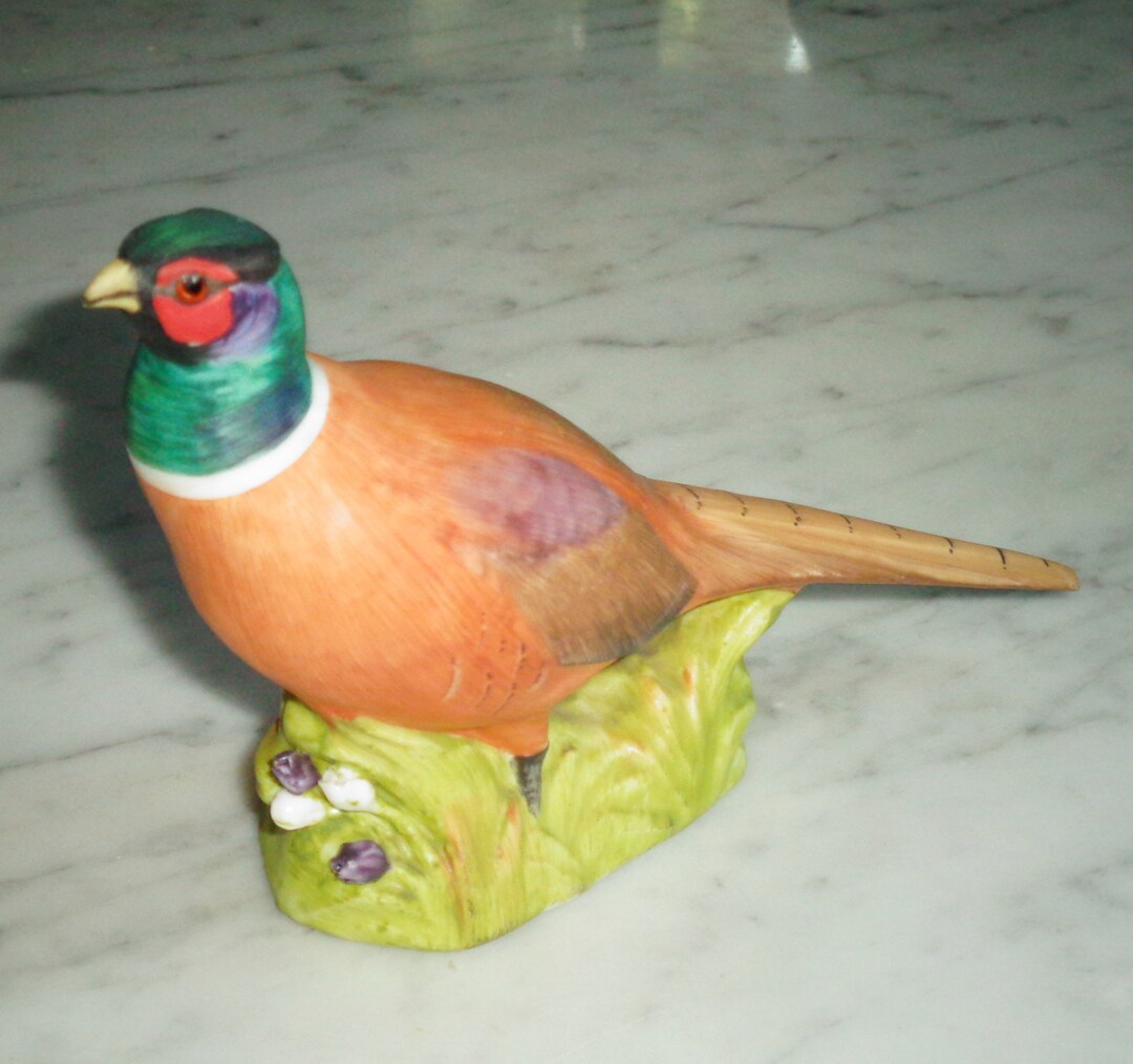 AYNSLEY Pheasant Fine Bone China Wild Bird Series Ceramic Figurine Made ...