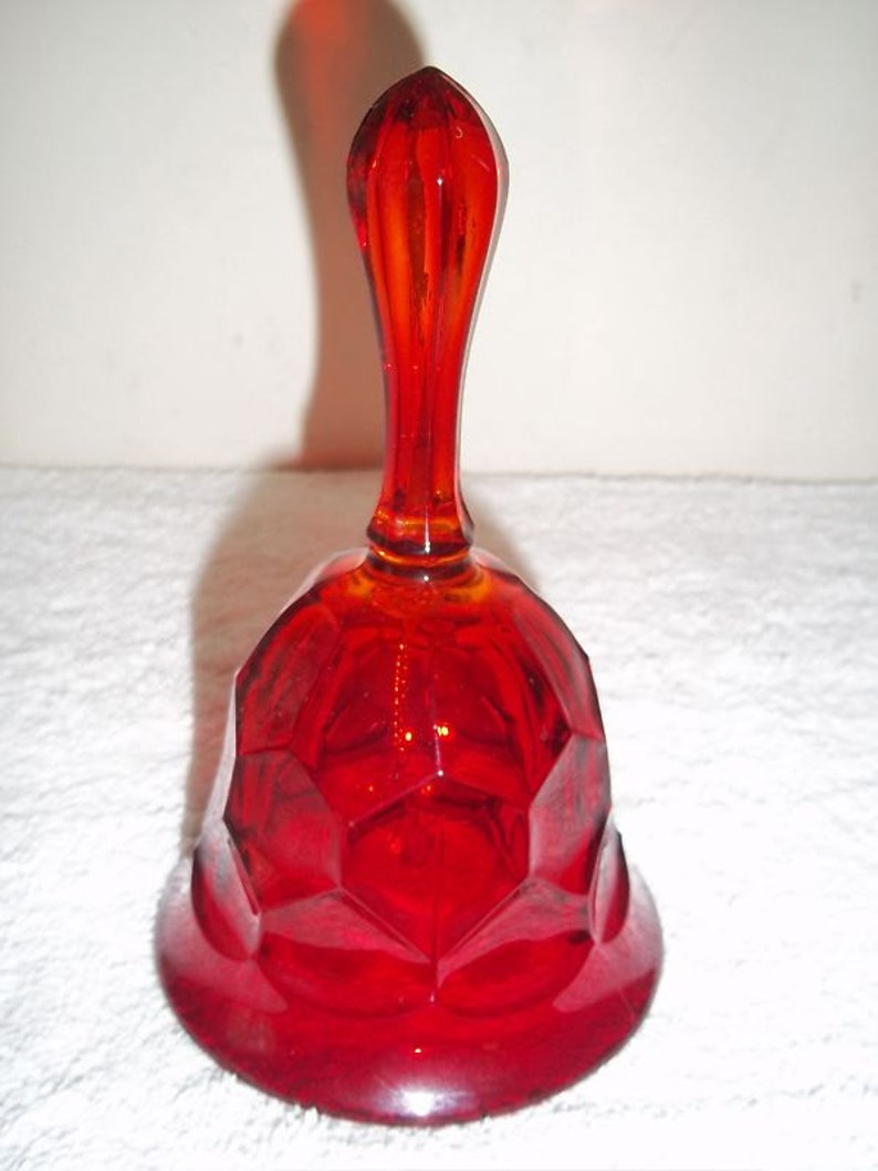 Viking Georgian Ruby Red Dinner Bell, Vintage Glassware - Etsy