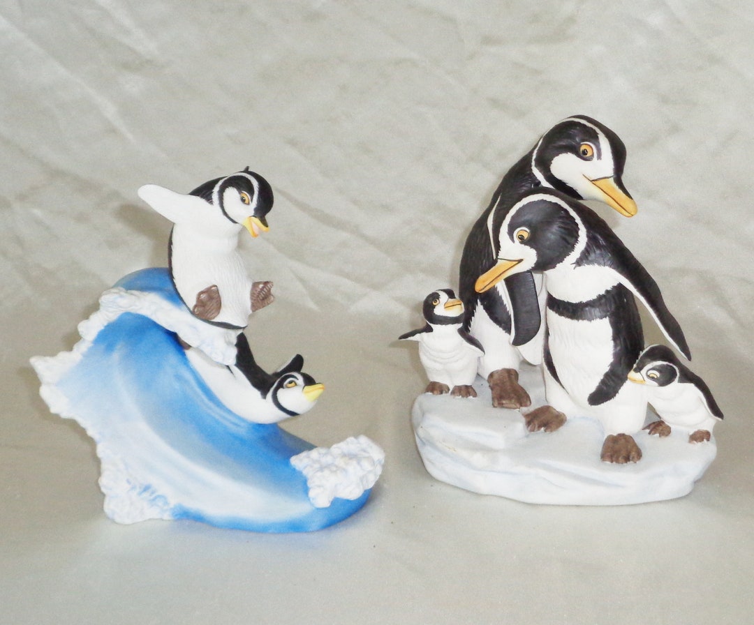 Franklin Mint Emblem Penguin Figures Statues Whoosh! 1992 & We Four ...