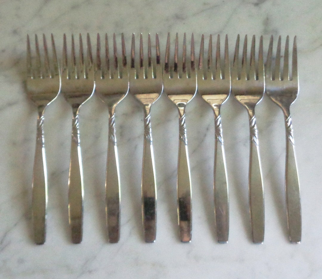 Supreme Stainless USA Swirl 6 Inch Set of 8 Salad Dessert Forks - Etsy