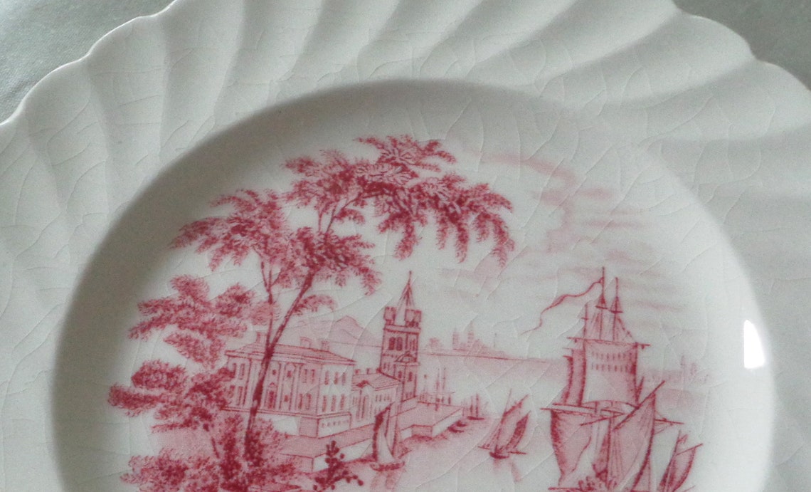 Safe Harbour A J Wilkinson Royal Staffordshire England PINK Set of 8 ...