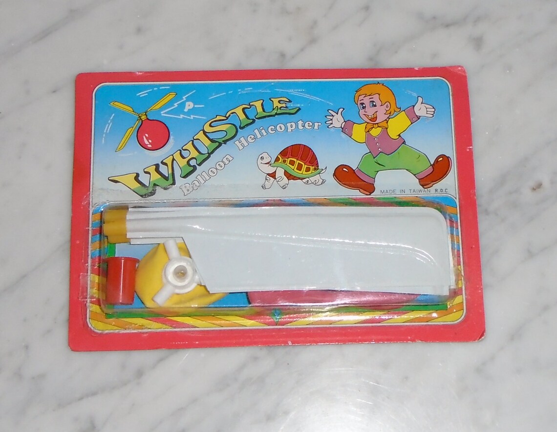 Whistle Balloon Helicopter Party Favor Toys Made in Taiwan ROC, Set of ...