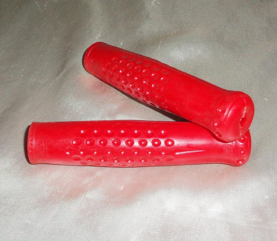 Hunt Wilde Vintage Red Dot Handlebar Grips - 4.5in Pair - Etsy