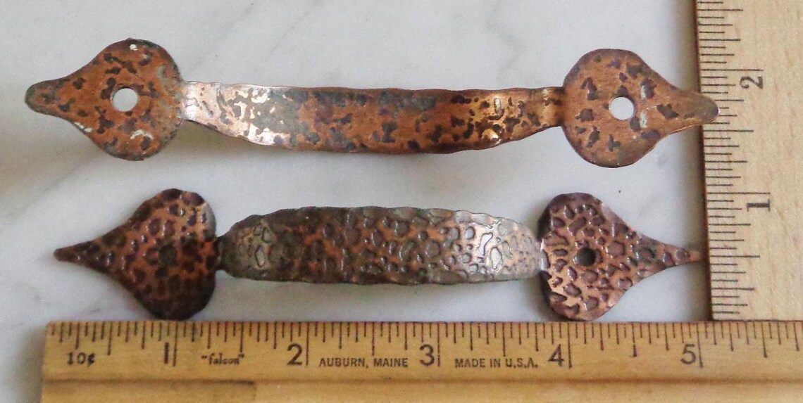 12 Spade Tip Amerock Ajax Copper Colonial Spade Hammered Drawer Pulls ...
