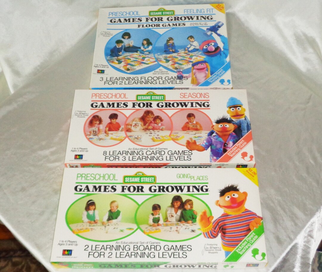 3 Sesame Street Preschool Board Games for Growing ~ Seasons, Going ...