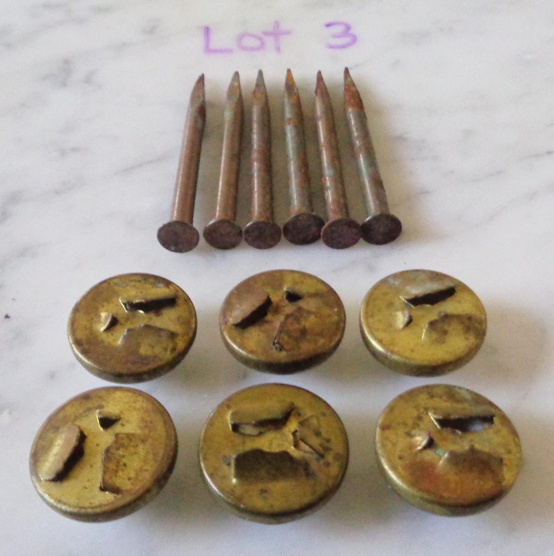 Victorian Porcelain Top Picture Frame Nails - Set of 6 - Etsy