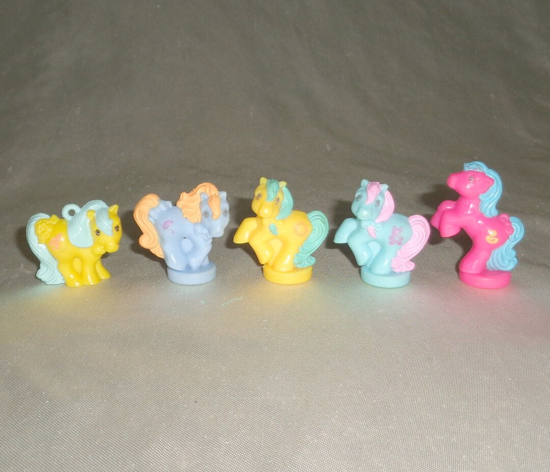 1990 Hasbro My Little Pony Petite Ponies Duckie Umbrella Teddy Bear Sun ...