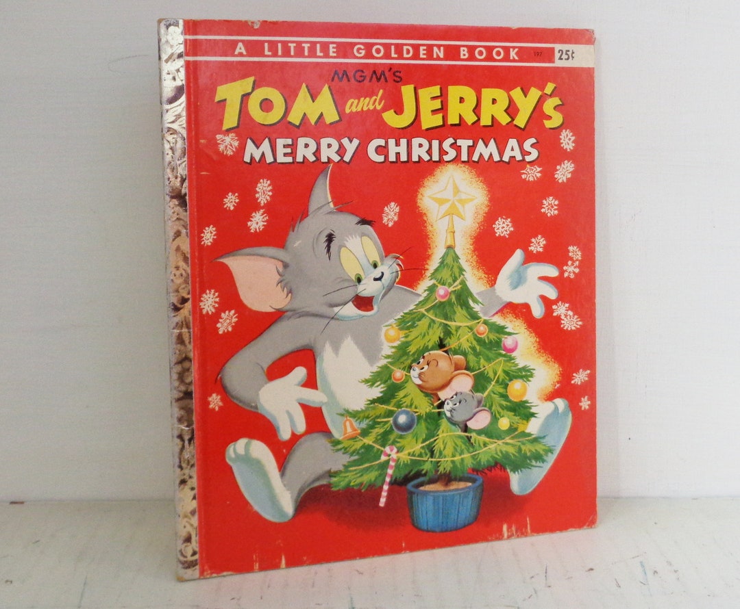MGM Tom & Jerrys Merry Christmas Little Golden Book 25c #197 1954 "d ...