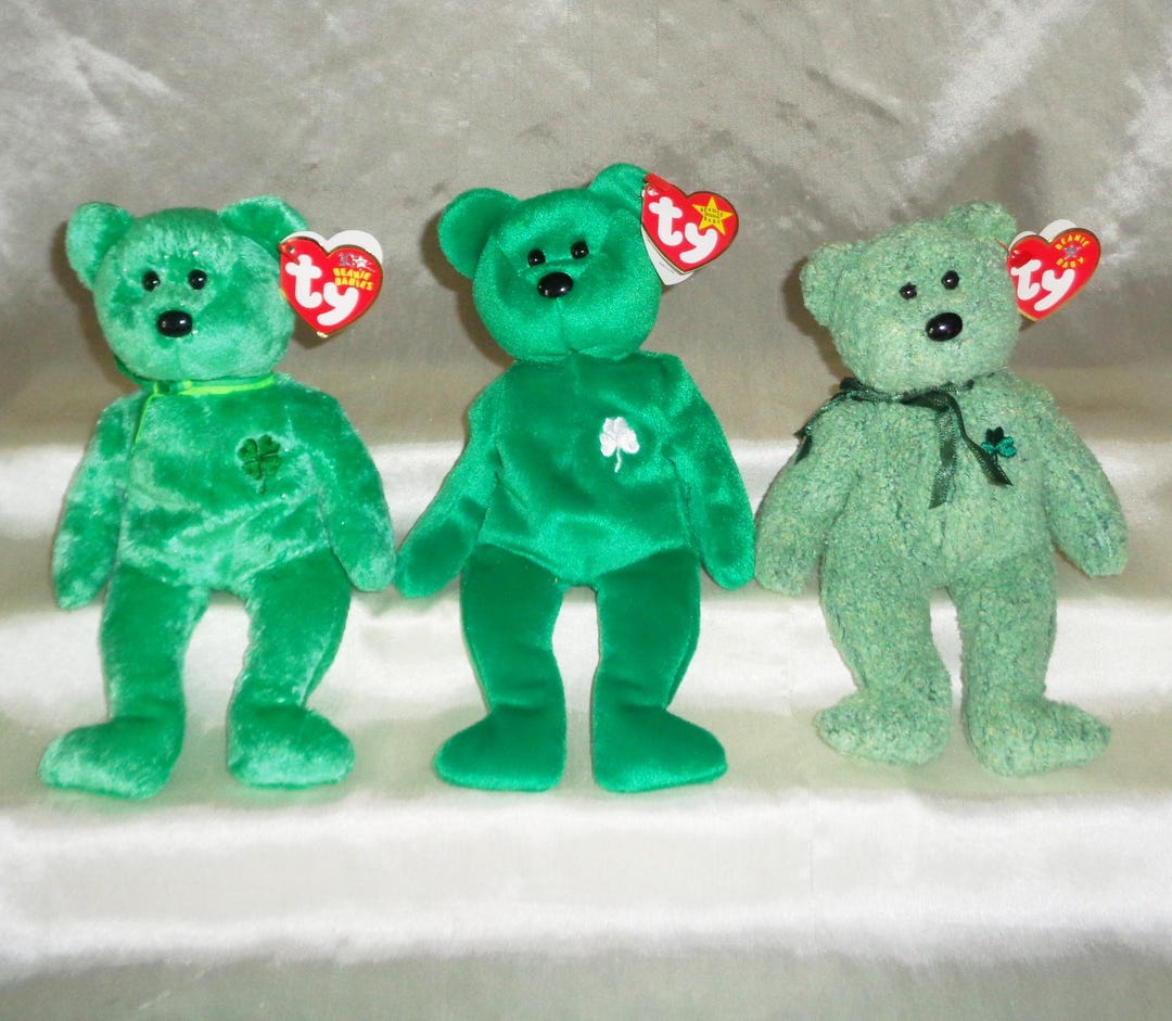 Ty Beanie Babies Baby Bears~ Dublin March 16 2002, Erin March 17 1997 ...