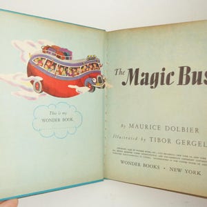 The Magic Bus ~ Vintage Wonder Book 1948 #516 by Maurice Dolbier - Etsy