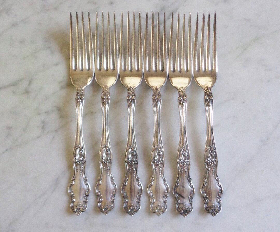 Rogers & Hamilton XII TUDOR Silver Plate 7 1/2 Inch Set of 6 Dinner ...