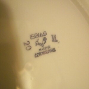 4 EPIAG II Pink Flower Pattern 6 3/4in Bread Plates Made in Czech #20 ...