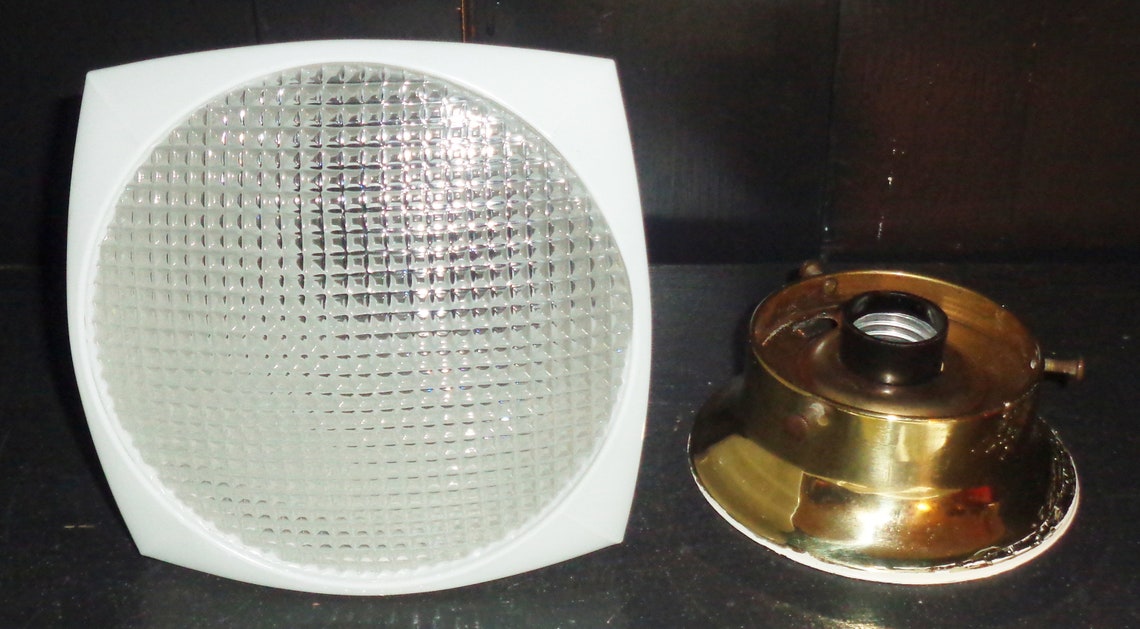 Progress Lighting Light Fixture Square Graduated White & Clear | Etsy