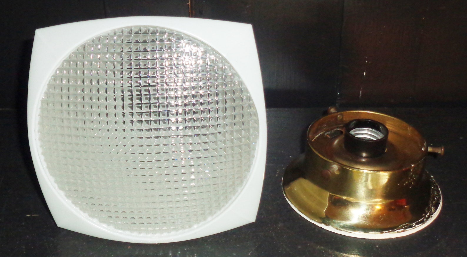 Progress Lighting Light Fixture Square Graduated White & Clear ...