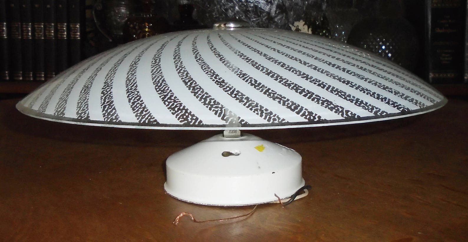 Atomic Burst Light Fixture Cover on 2 Bulb Electric Ceiling Plate ...