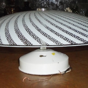 Atomic Burst Light Fixture Cover on 2 Bulb Electric Ceiling Plate ...