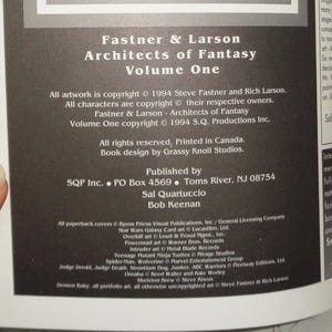 1994 Fastner & Larson Architects of Fantasy Volume 1 SQ Productions - Etsy