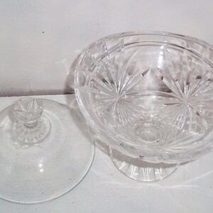 Beautiful Lead Crystal Covered Compote~ Starburst Pattern~ Not Signed ...