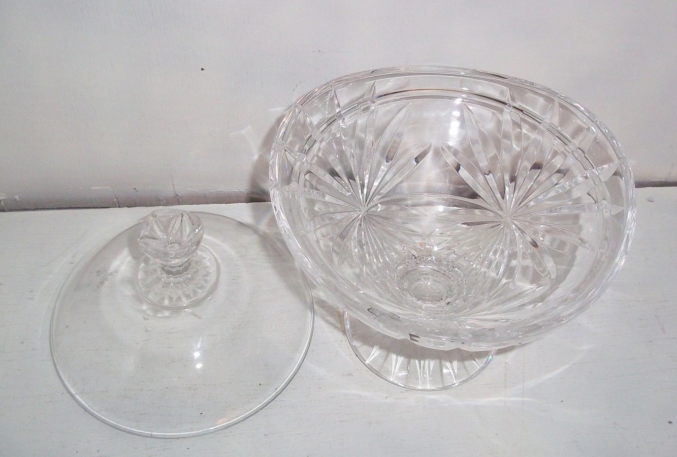 Beautiful Lead Crystal Covered Compote Starburst Pattern Not | Etsy