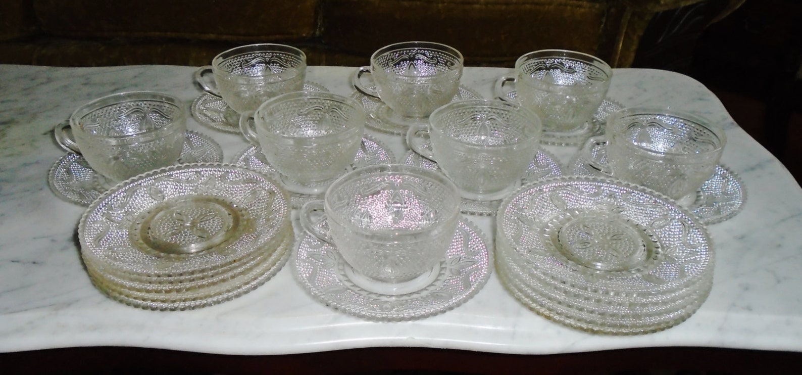 Heritage Pattern Federal Glass Co Vintage 26pc Coffee Cup & - Etsy