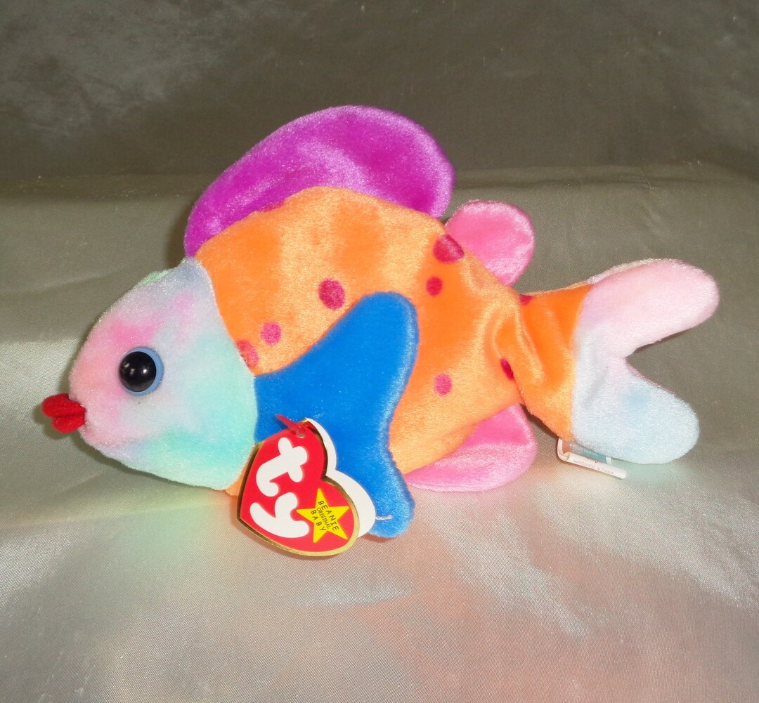 1999 Ty Beanie Babies Lips the Fish Birthday March 15 1999 Error Tags ...