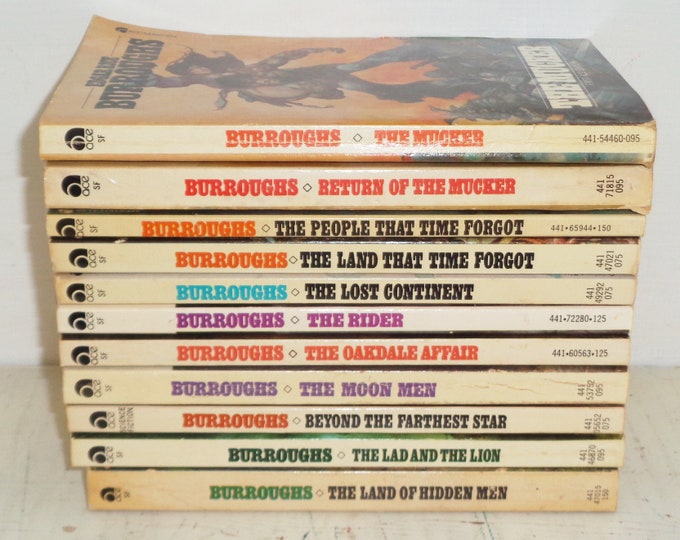 Edgar Rice Burroughs Science Fiction Paperbacks From the 1960's, Batch ...