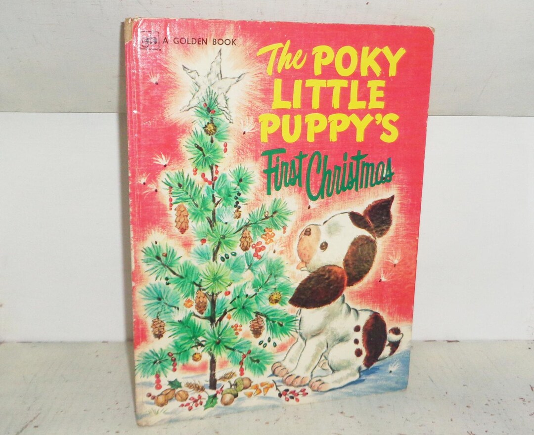 1973 Large Golden Book "the Poky Little Puppy's First Christmas"~ by ...