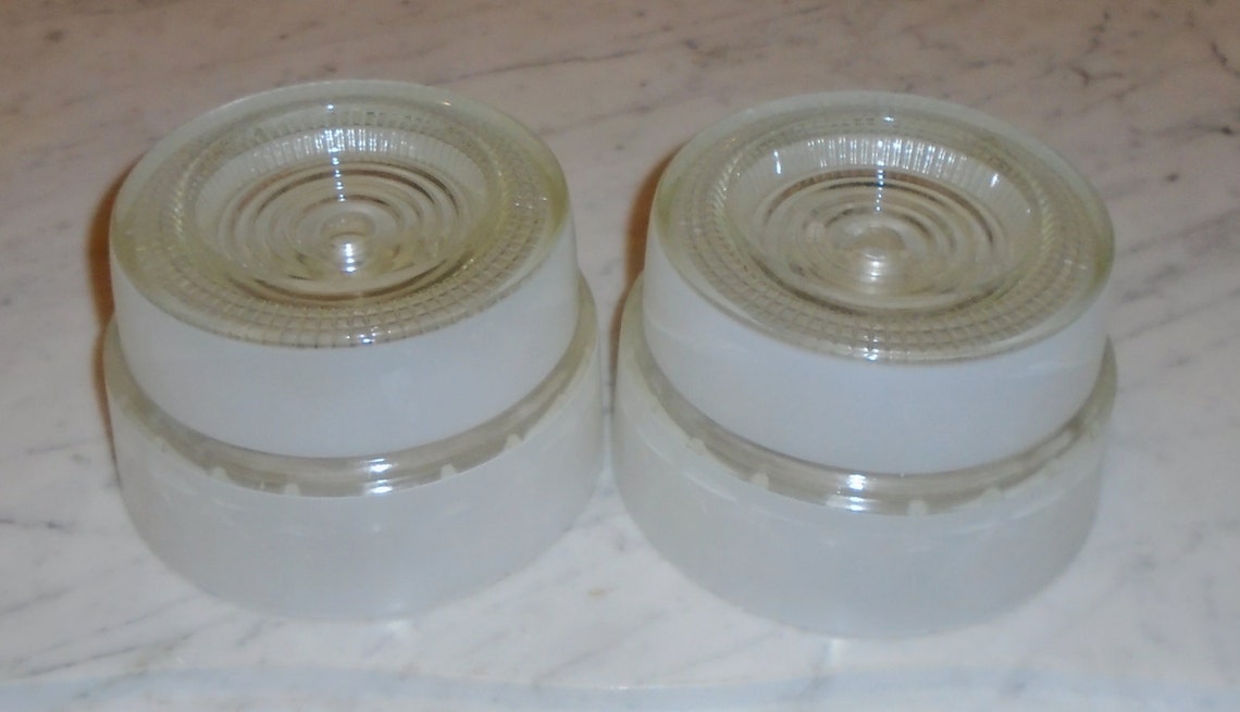 2 Light Covers 6inch Round 2-tier Single Hole Mount Vintage | Etsy