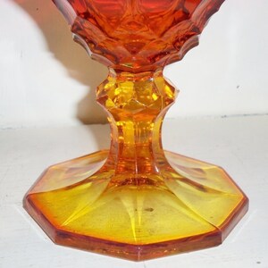 Centerpiece Compote Vintage 2-tone Persimmon & Yellow Centerpiece ...