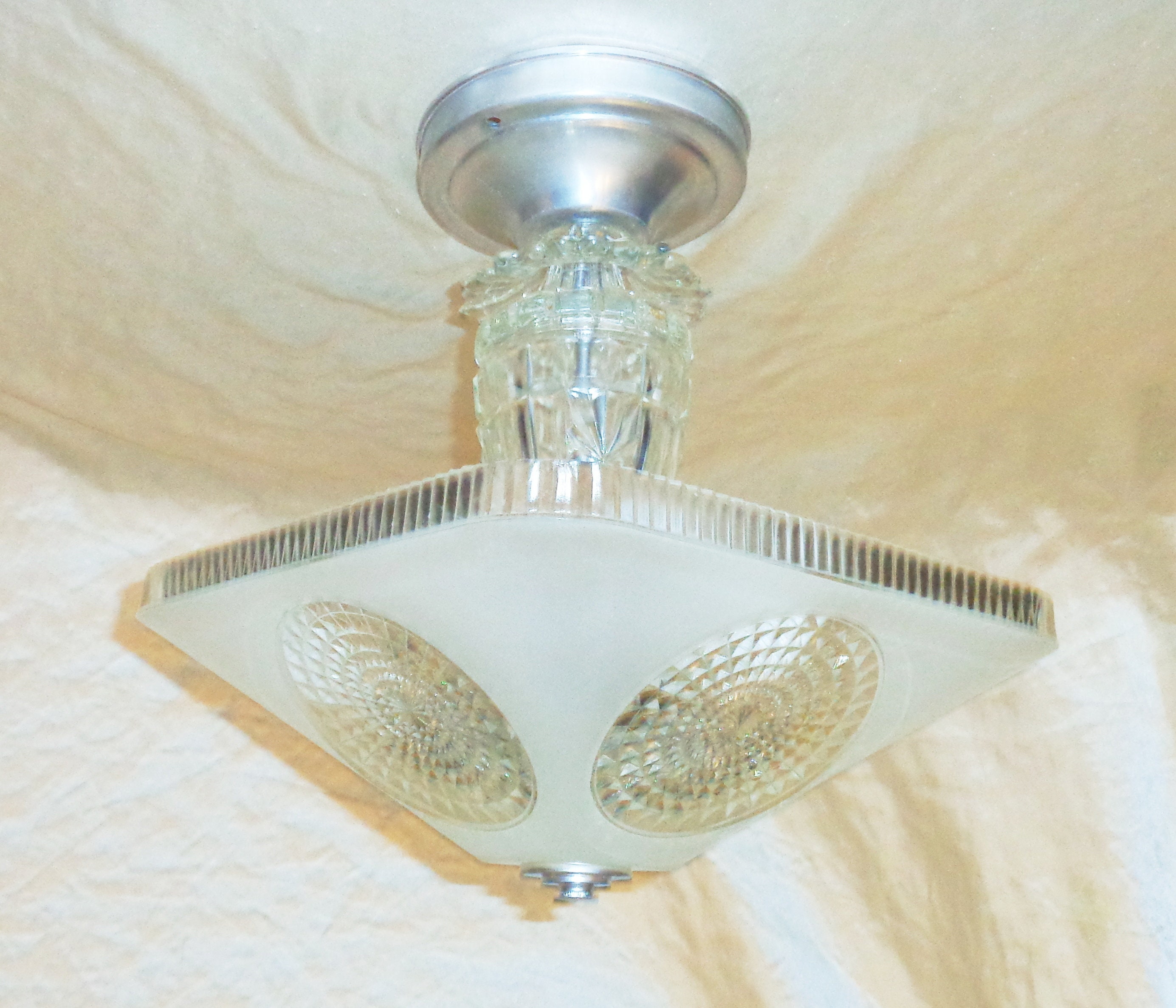 Holophane Bullseye 3 Bulb Flush Mount Pendent Ceiling Light Fixture ...